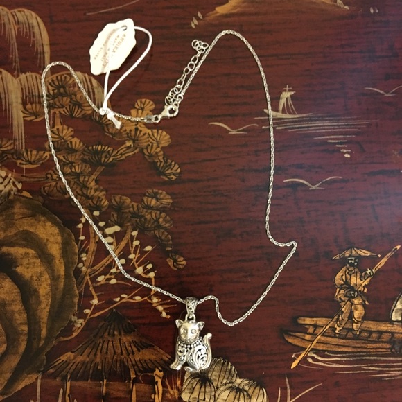 Jewelry | Steling Silver Cat Necklace Size 1618 Long | Poshmark